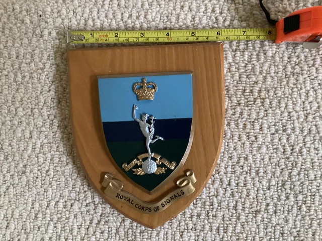 9 SIGNAL REGIMENT Royal Corps of Signals regimental mess wall plaque ...