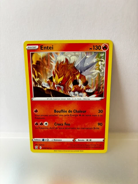 CARTE POKEMON ENTEI 020/163 Holo Epée et Bouclier 5 EB05 FR NEUF EUR 1 ...