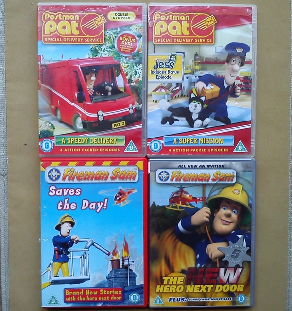 POSTMAN PAT AND FIREMAN SAM DVD Bundle Collection of 4 DVDs TV ...