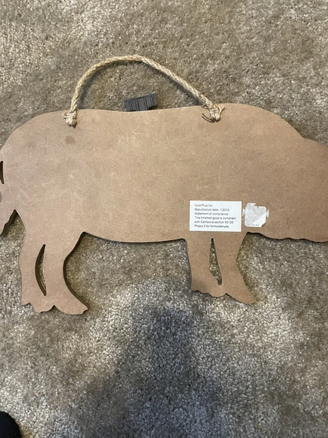 WOOD PIG BUTCHER MEAT CHART SIGN/Message Board Home Decoration $26.41 ...