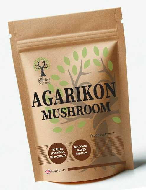 AGARIKON MUSHROOM 500MG Clean Natural Agarikon Capsules Best Vegan ...