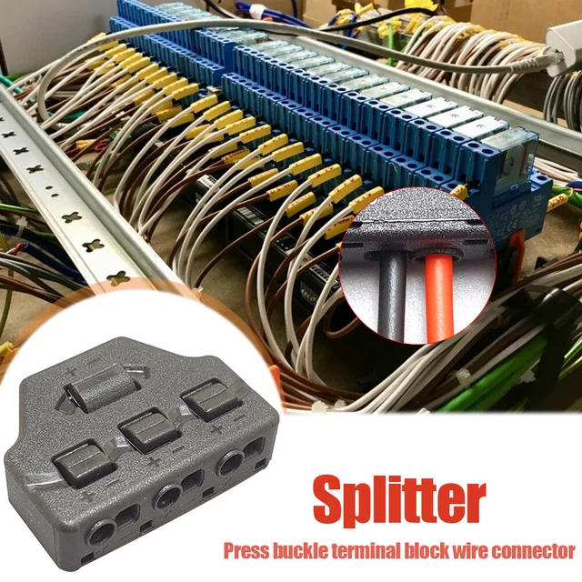 3 Ports Wire Connector Distribution Led Terminal Block Cable Splitter