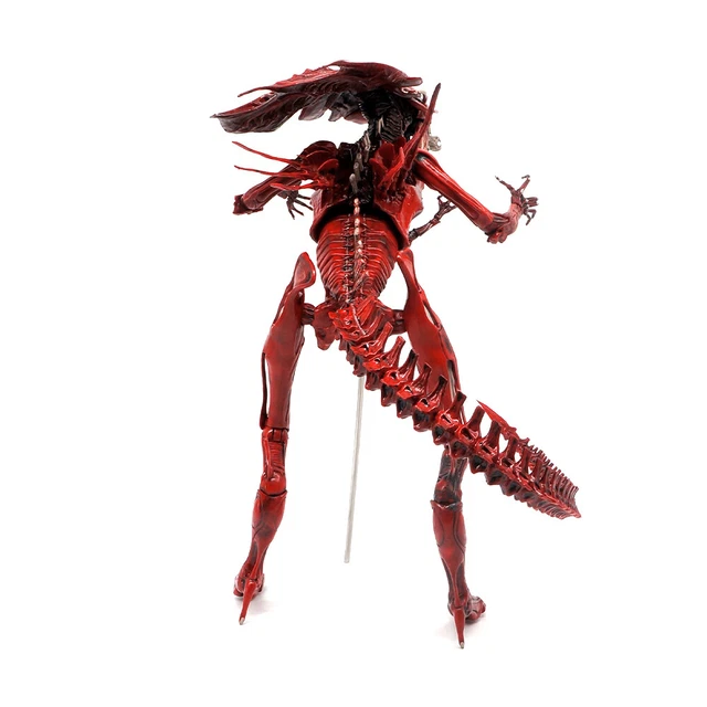 NECA RED ALIEN Queen Xenomorph Genocide Ultra Deluxe Aliens 15" Action ...