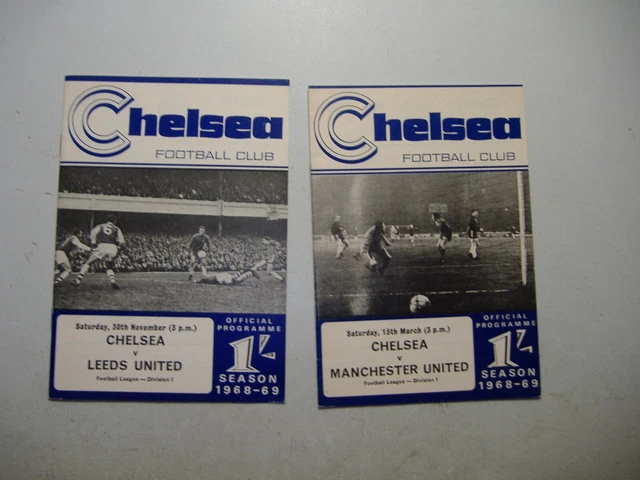 FOOTBALL PROGRAMMES CHELSEA FC (7432) 2 off fair condition £1.67 ...