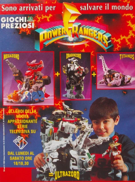 PUBBLICITÀ ADVERTISING WERBUNG Italian Clipping 1994 POWER RANGERS ...