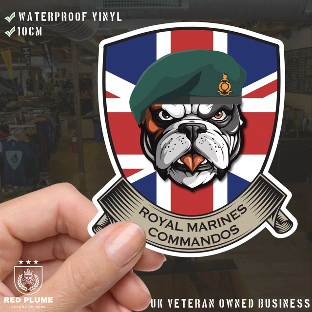 ROYAL MARINES BRITISH Bulldog and Union Jack Shield Vinyl Sticker ...
