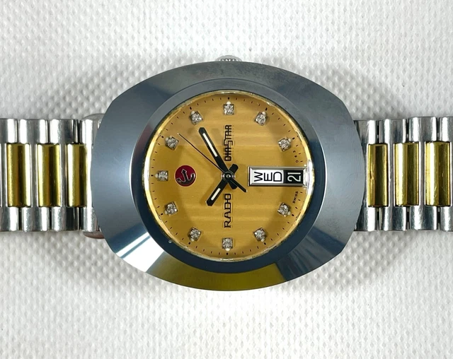 RARE VINTAGE RADO Golden Silver Diastar Automatic DAY DATE Men's Wrist Watch @B2 EUR 393,68 ...