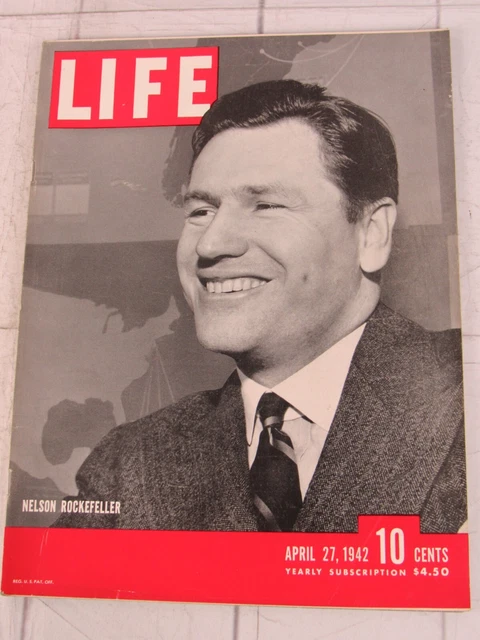 LIFE MAGAZINE APRIL 27, 1942 Nelson Rockefeller £7.68 - PicClick UK