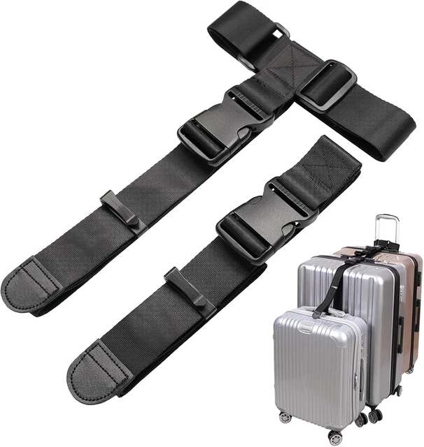 2 PACK ADD a Bag Luggage Strap, Adjustable Suitcase Belt Travel ...