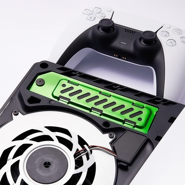 ALUMINIUM SSD SHIELD für PS5 Slim/Pro mit Teardrop Vent Design zur ...