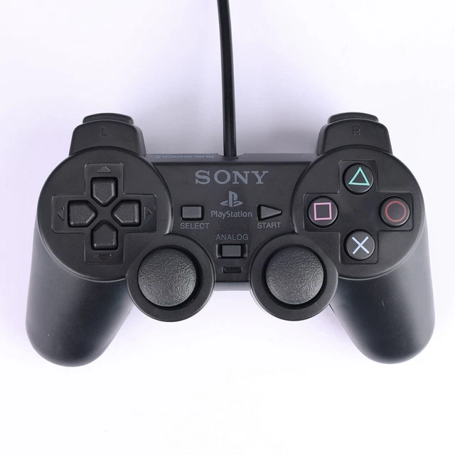 FOR SONY PLAYSTATION 2 BLACK Wired DualShock PS2 Game Controller US ...