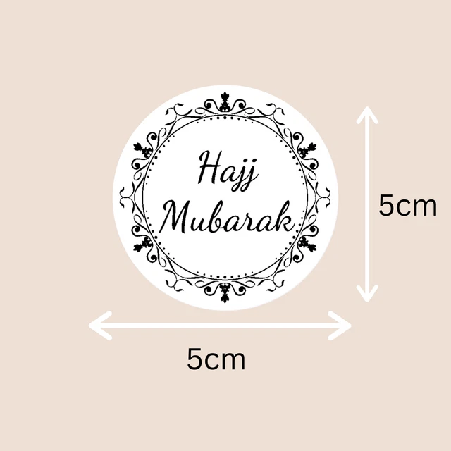 HAJJ MUBARAK LABELS, Hajj Labels, Islamic Stickers, Muslim Decoration ...