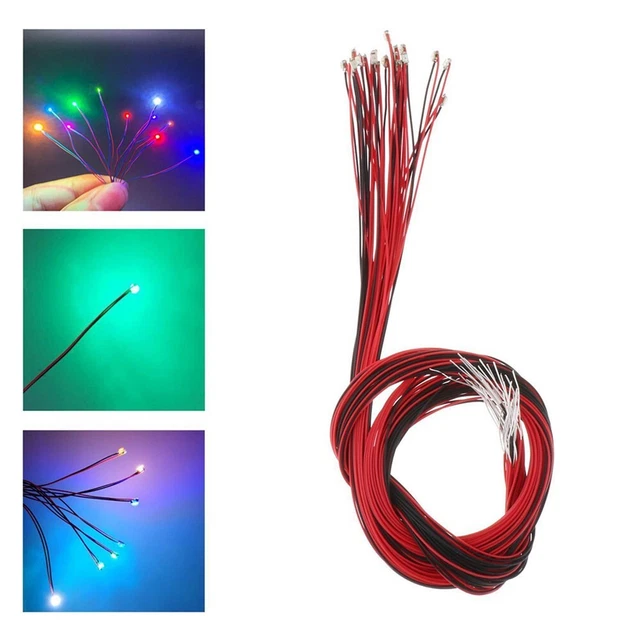 20X PRE-SOLDERED MICRO LED Lamps SMD LEDs Kits Pre Wired Mini Bulbs ...