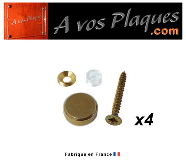 KIT DE FIXATION pour plaque professionnelle Laiton plat EUR 12,00 ...