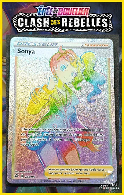 CARTE POKÉMON SONYA 203/192 Rainbow EB02 Clash Des Rebelles Epee ...