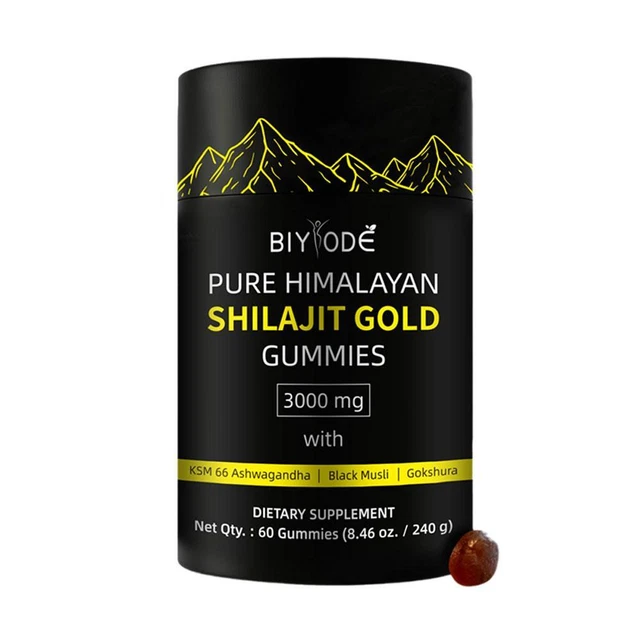PURE HIMALAYAN SHILAJIT Gold Gummies with Black Seed Oil 60 Gummies ...