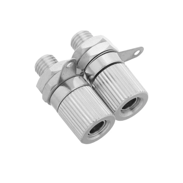 2 PCS AUDIO Terminal Grounding Post Amplifier Connector Banana Plug ...