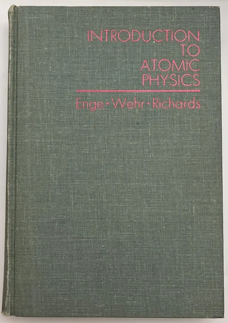 RARE INTRODUCTION TO Atomic Physics Harald A Enge 1972 HC Book Addison ...