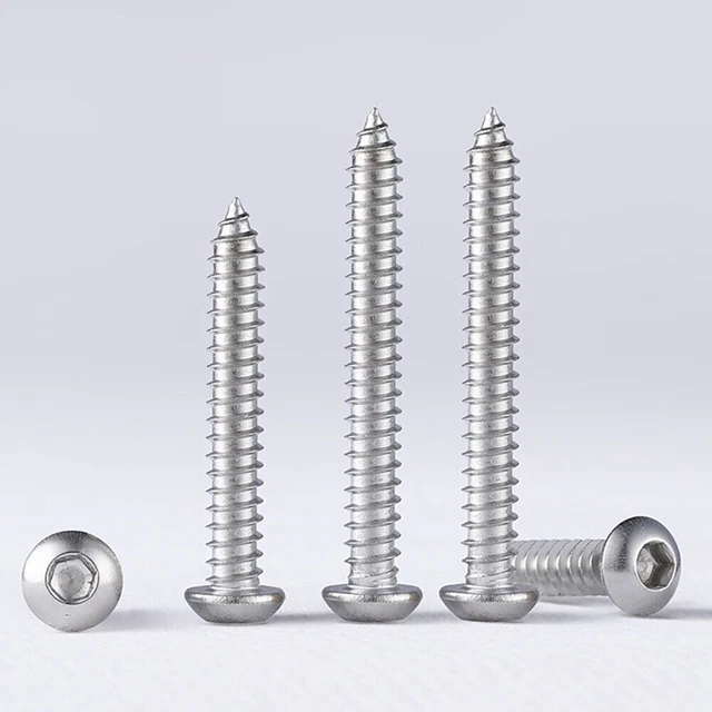 BUTTON HEAD SOCKET Allen Self Tapping Screw 304 Stainless Steel Hex Key ...