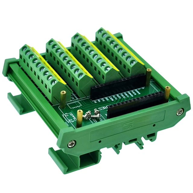 CZH-LABS DIN RAIL Mount Screw Terminal Block Breakout Module Board for ...