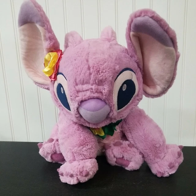 Disney Store Lilo And Stitch Hawaiian Angel 15 Pink Plush With Satin Lei 5342