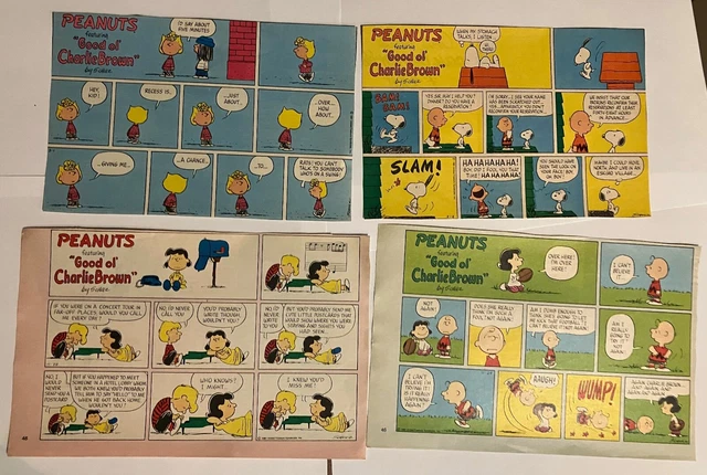 VINTAGE SNOOPY PEANUTS Charlie Brown Newspaper Comic Strip Charles ...