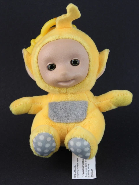 TELETUBBIES LAA LAA Clip on Plush Soft Toy Bag Clip Accessory - 5" 12cm ...