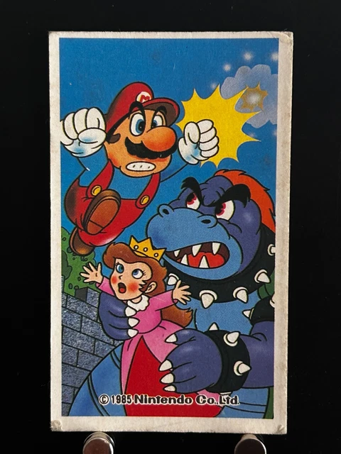 MARIO BOWSER PRINCESS Peach Mario Bros. Kaku Menko Card Rare Japanese ...