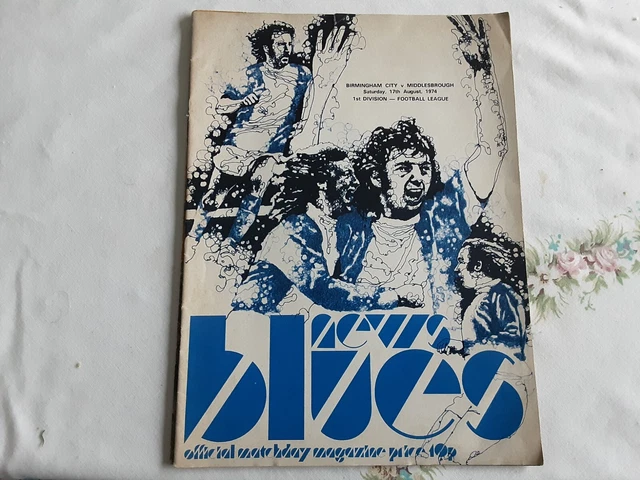 BIRMINGHAM V MIDDLESBROUGH- 17th August 1974( fp1) £4.81 - PicClick UK