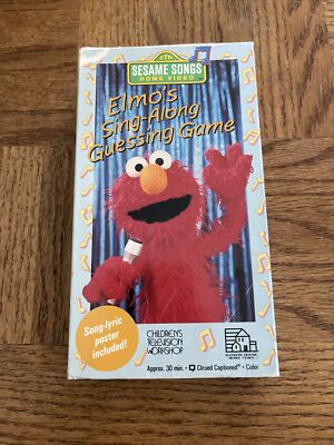 SESAME STREET ELMOS Sing Along Guessing Game VHS $33.80 - PicClick CA