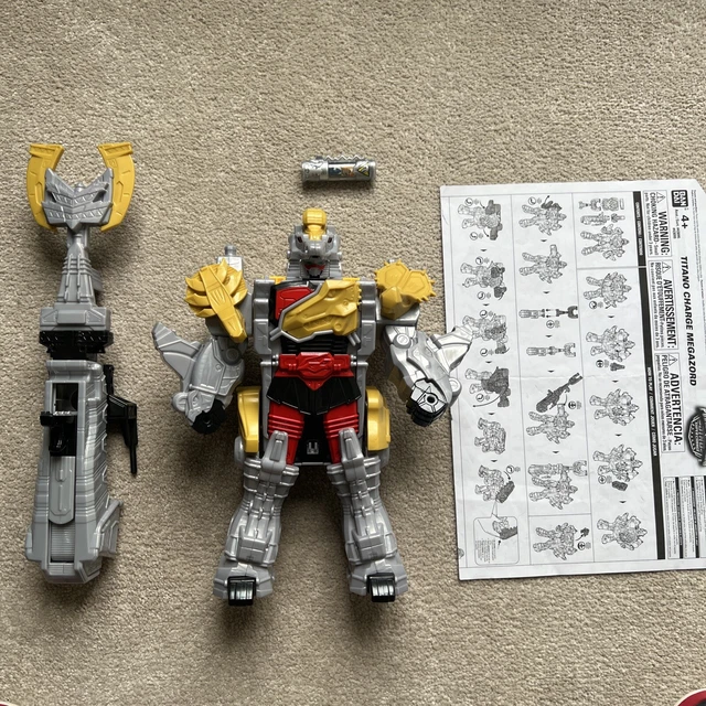 POWER RANGERS DINO Charge deluxe Titano Megazord + Caricabatterie ...