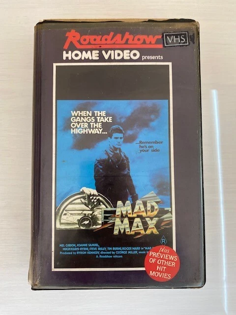 MAD MAX - VHS Australian Clamshell Case - PAL - Roadshow Release - Rare ...