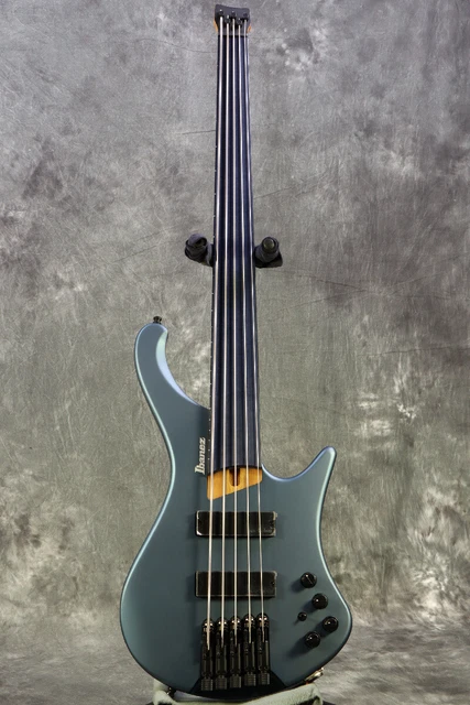 IBANEZ EHB1005F-AOM ARCTIC Ocean 5-string bass headless fretless blue w ...