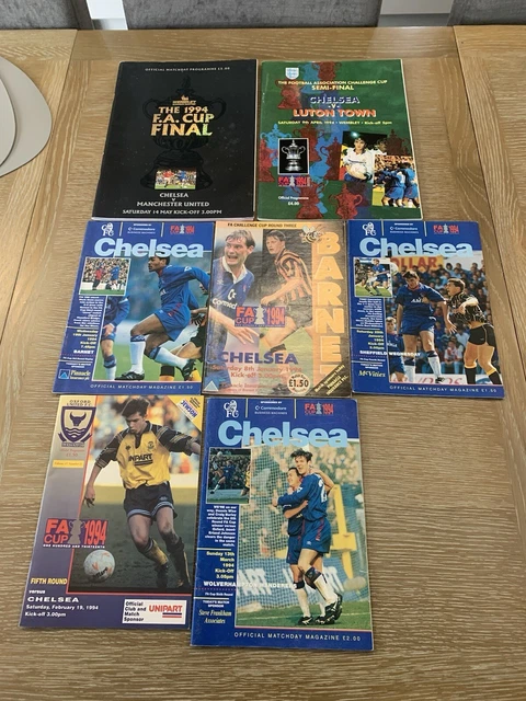 CHELSEA 94 FA Cup Run Including 2 Souvenir Programmes £30.00 - PicClick UK CHELSEA 94 FA Cup Run Including 2 Souvenir Programmes £30.00 - PicClick UK
