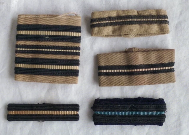WW2 AUSTRALIAN RAAF removable slide on shoulder board ranks x 5. $35.00 ...