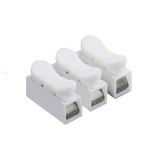 CH3 SPRING WIRE Connectors for 100Pcs LED Strip Light Wire Connecting ...