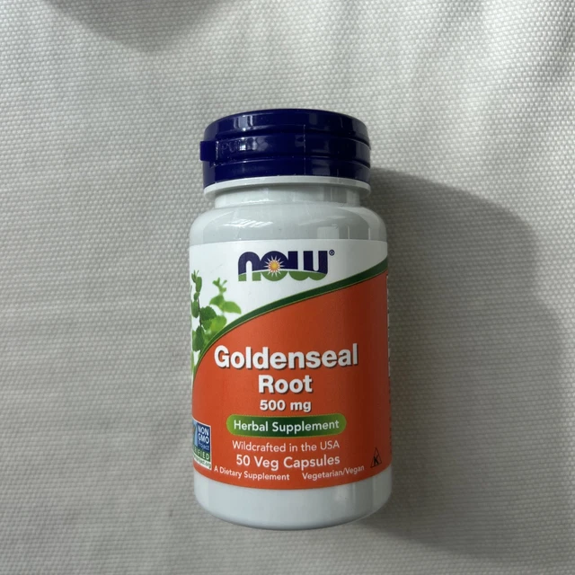 NOW FOODS GOLDENSEAL Root 500mg - 50 Veg Capsules | Wildcrafted in the ...
