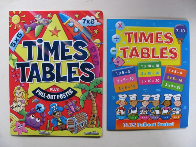 TIMES TABLES WORKBOOK With Pull Out Poster Ages 7-10 Learn With Fun ...