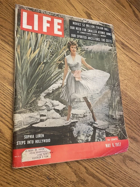 LIFE MAGAZINE MAY 6, 1957 SOPHIA LOREN STEPS INTO HOLLYWOOD Collectible ...