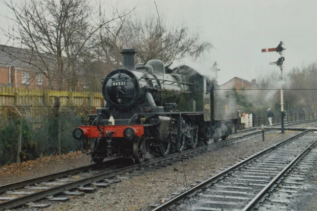 STEAM TRAIN PHOTO Lms Railway Picture 46521 Ivatt Mogull Photograph In ...