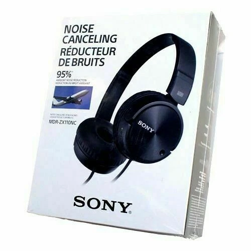 SONY MDR-ZX110NC OVERHEAD Noise Cancelling Headphones - Black £22.99 ...