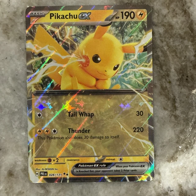 POKÉMON TCG - Pikachu ex Prismatic Evolutions 028/131 Ultra Rare £2.72 ...