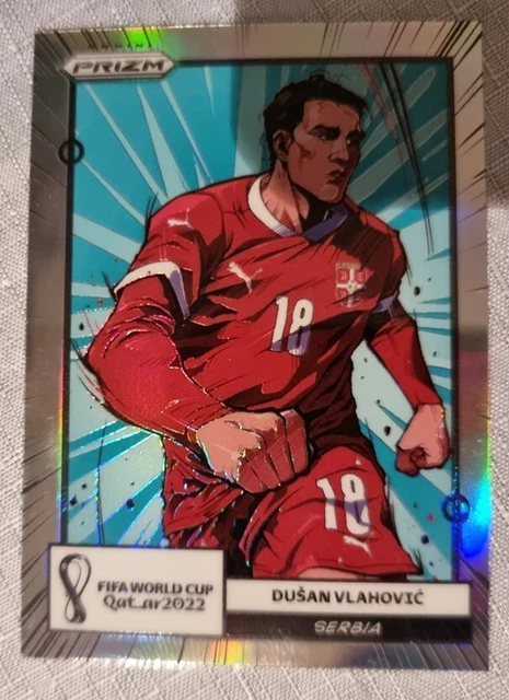 PANINI PRIZM WORLD Cup Qatar 2022 Dusan Vlahovic Serbia Manga Case Hit ...