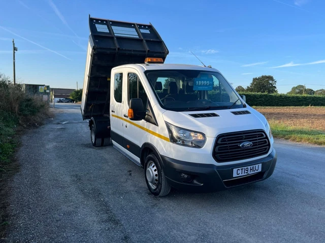 FORD TRANSIT 2.0 350 EcoBlue crew Cab tipper 4dr Diesel Manual RWD L ...