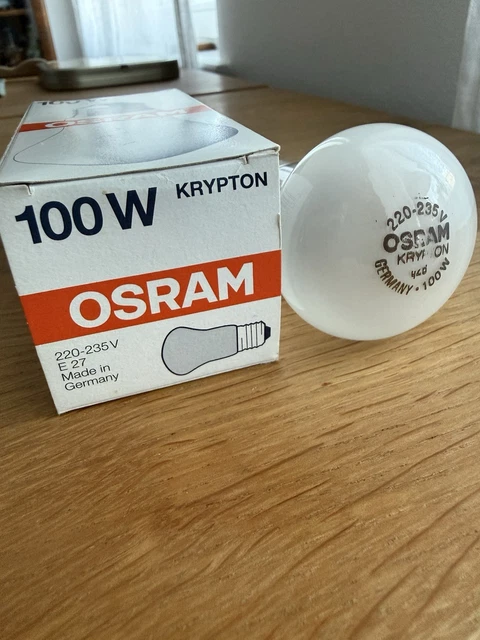 OSRAM KRYPTON 100W E27 matt Pilzförmig unbenutzt in OVP Funktion ...