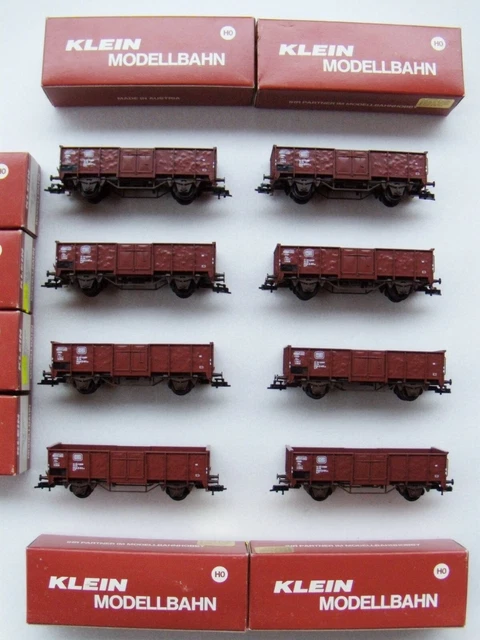LOT DE 8 wagons tombereaux type E de la DB Klein Modellbahn 3082 EUR ...