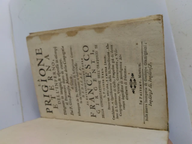 1699 MANNI, LA Prigione Eterna Dell'inferno - 27 Woodcuts - Torture ...