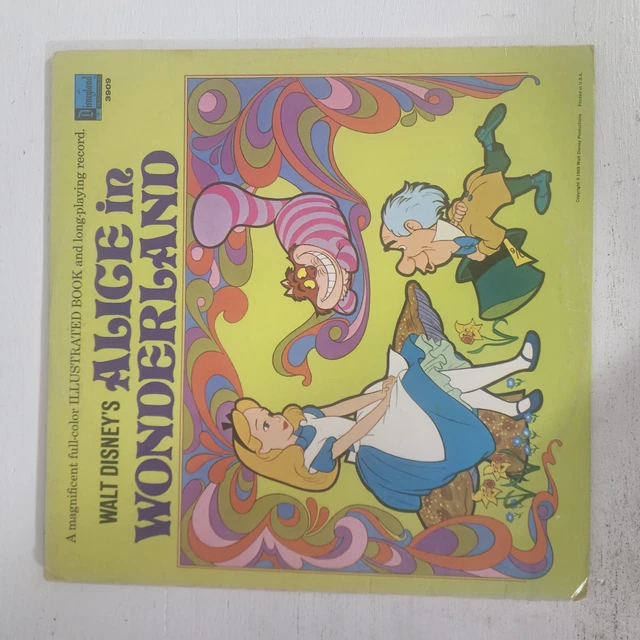 DISNEY ALICE IN Wonderland Vinyl Record 1969 Disneyland Records 3909 ...