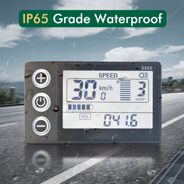 UART2 S866 24/36/48/60V E-Bike Display SM&WP LCD Meter Display EUR 20 ...