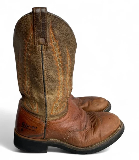 LAREDO 7896 LEATHER Roper Biker Western Cowboy Boots Men's 7 D £32.11 ...
